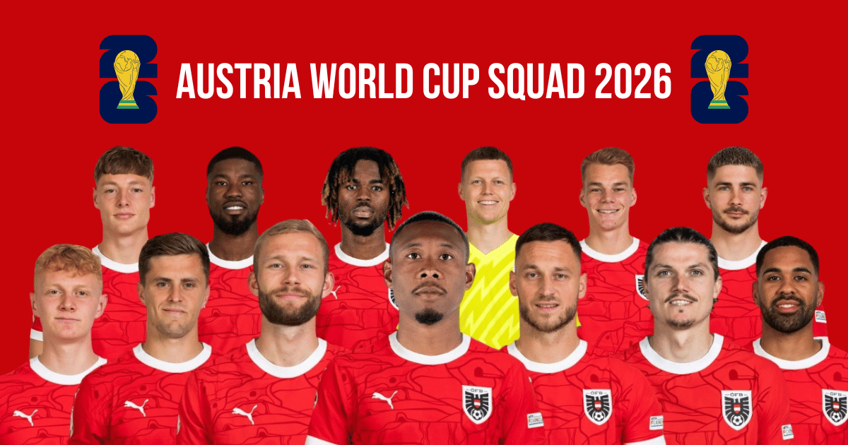 Austria World Cup Squad 2026: Full 26-Player Roster