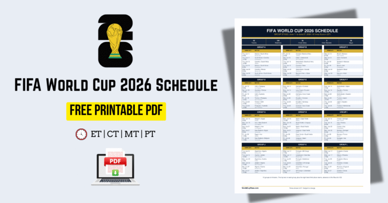 FIFA World Cup 2026 Schedule: Free Printable PDF (All 104 Matches)
